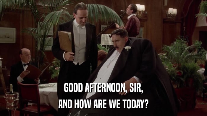 Good Afternoon Good Sir